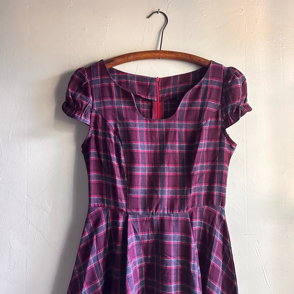 Dresses | Vintage Plaid Dress 5s Style | Poshmark